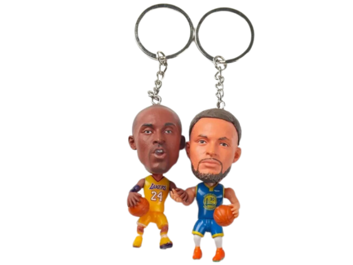 Basketball NBA Keychain Doll Mini Toy Figures Collectible Resin Keyring ...