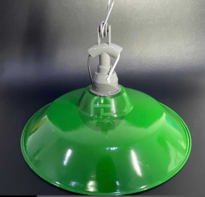 KAP WD LAMPU GANTUNG E27 HITAM OUTDOOR / KAP LAMPU JALAN HIJAU E27 + FITTING | Lazada Indonesia