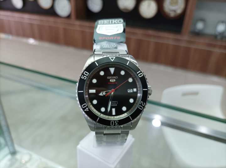 Jam Pria Seiko 5 Sports SRPB91K1 Submariner Black Dial - Seiko SRPB91 ...