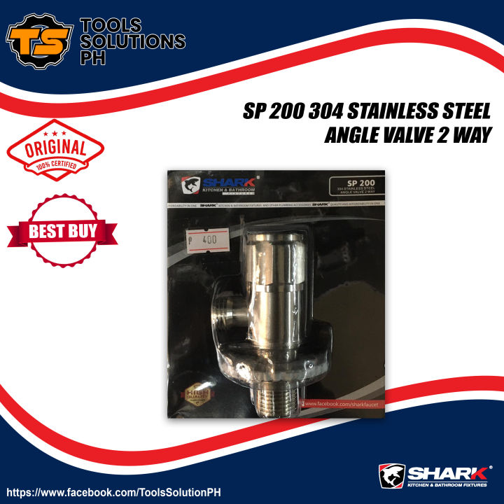 SHARK SP200 304 STAINLESS STEEL ANGLE VALVE 2 WAY | Lazada PH