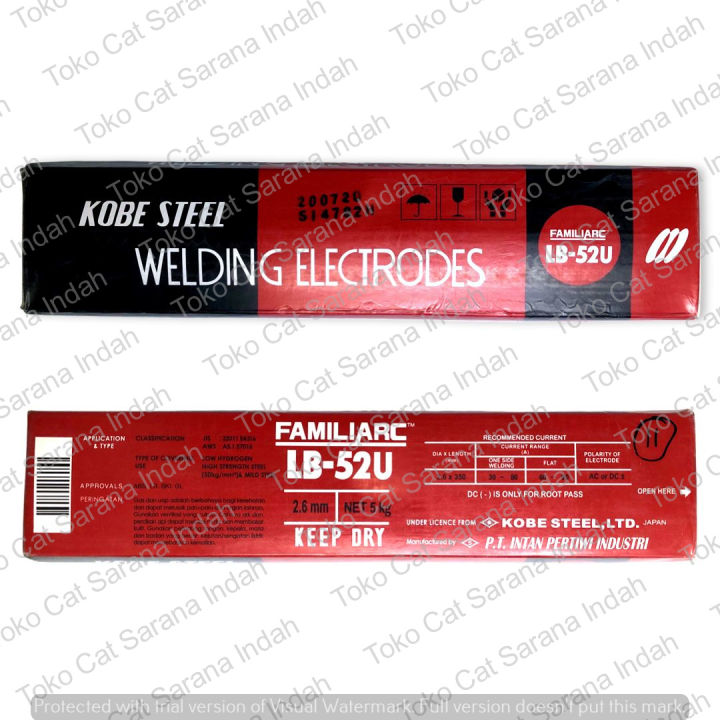 KAWAT LAS LB-52U KOBE STEEL KOBELCO 2.6 MM 3.2 MM KAWAT LAS BAJA ...