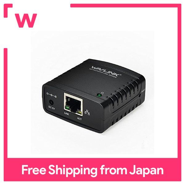 Wavlink Watt USB 2.0 Network LPR Print Server Printer Sharing Hub Palm ...