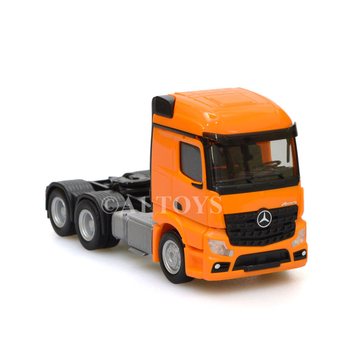 Herpa Mercedes Benz Arocs Streamspace orange miniatur truk 7.5 cm 1:87 ...