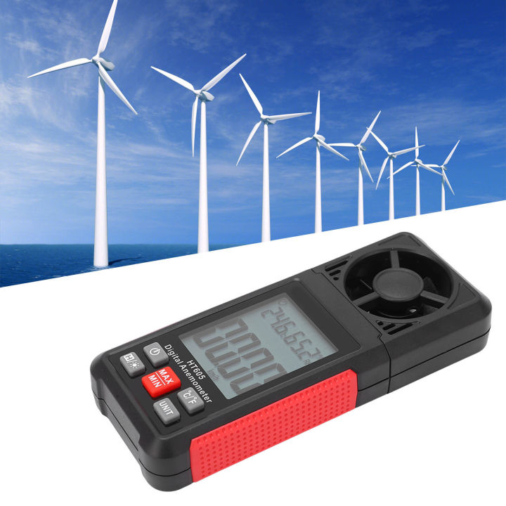 Wind Speed Meter Digital Anemometer High Accuracy LCD Display for ...