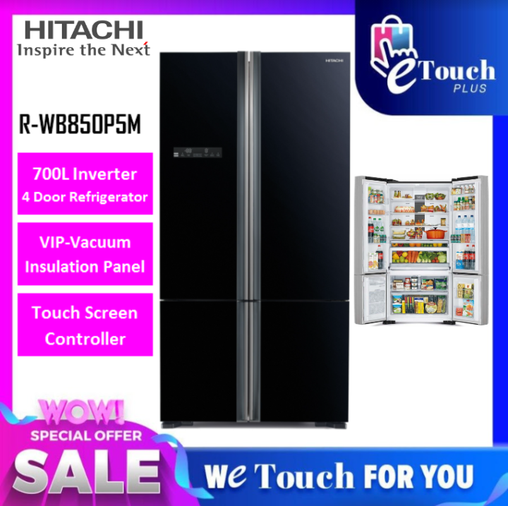 Hitachi [ R-WB850P5M ] 700 Liter 4 Door Inverter French Bottom Freezer ...