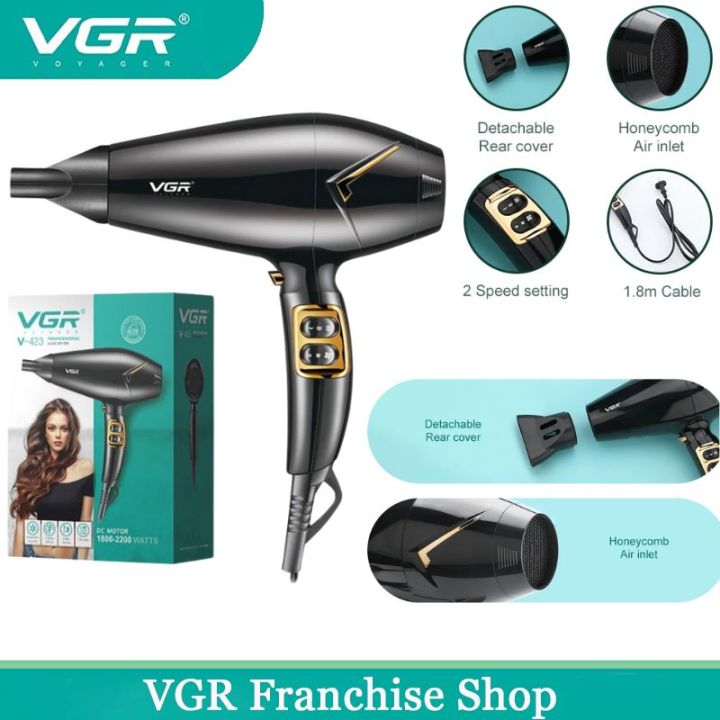 VGR Hair Dryer Professional Hair Dryer Machine Negative Ion Chaison Hair Dryer Hot and Cold ...