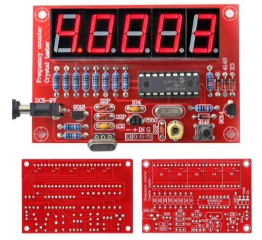 1Hz-50MHz Crystal Oscillator Frequency Counter Meter FrekuensiXTAL ...