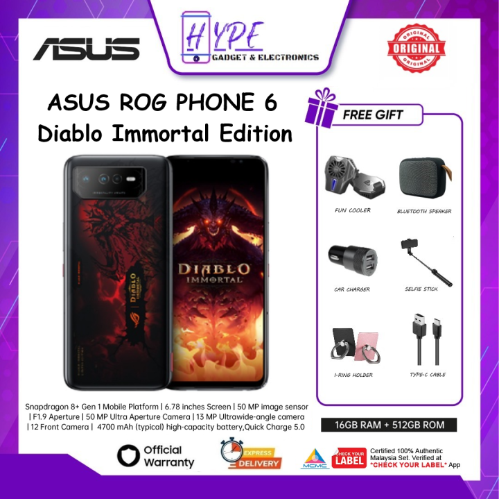 Asus ROG 6 5G DIABLO EDITION l 16GB RAM + 512GB ROM l Snapdragon® 8 ...