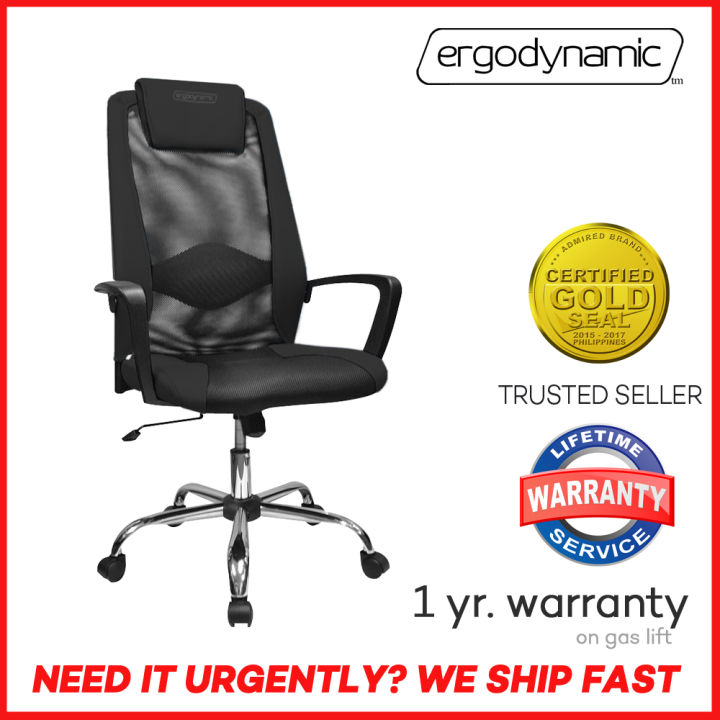 Ergodynamic PLAYER High back Mesh Chair pneumatic height adjustment ...
