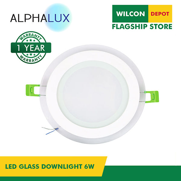 ALPHALUX 6W Daylight 6500K Led Glass Downlight Round RML-65By Wilcon ...