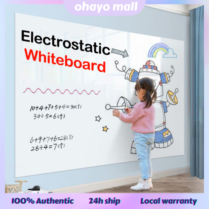 Reusable Static Walls Whiteboard Adheres Easy To Apply Remove Dry ...