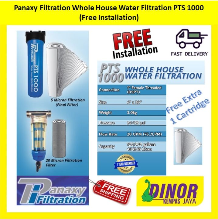 Panaxy Filtration Whole House Water Filtration PTS 1000 / Free ...