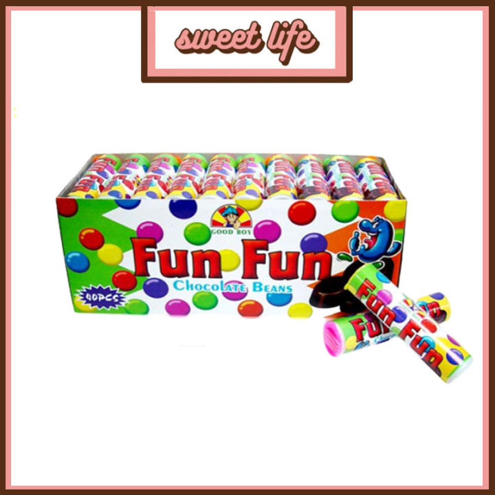 40'S X 5G FUN FUN CHOCOLATE BEANS GULA-GULA COKLAT MAKANAN KANAK KANAK ...