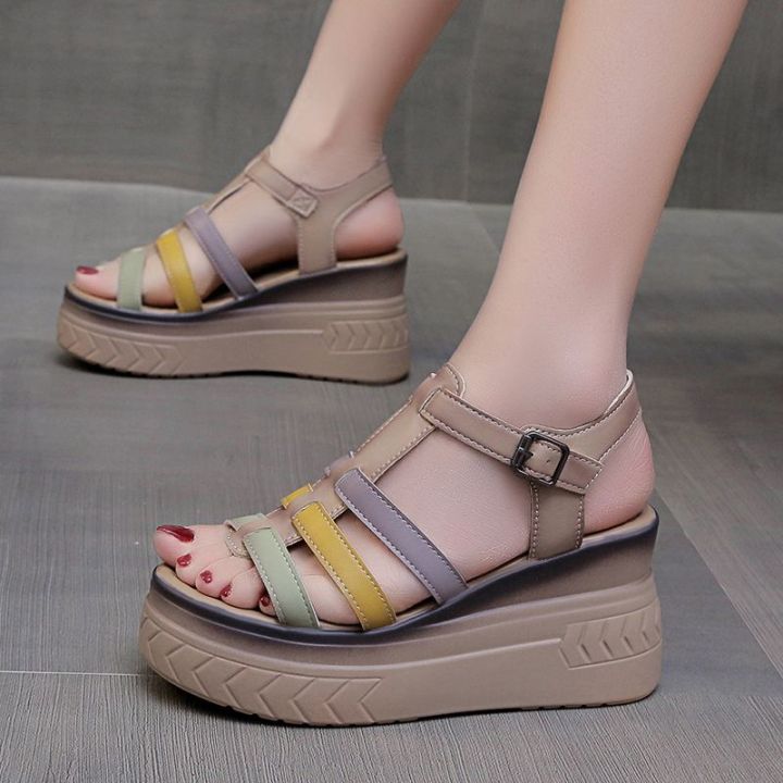 Jenis Wanita Selipar Sukan Bersol Tebal Selipar Pantai Lapang Bertumit ...