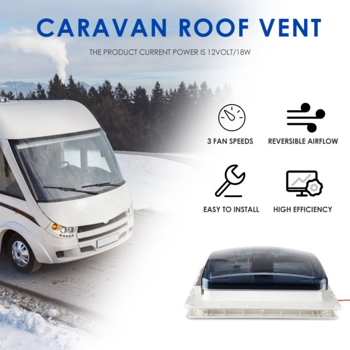 ⚡️Local Delivery⚡️ RV Roof Vent Fan – 12V Motorhome Fan w/ 3 Speed ...