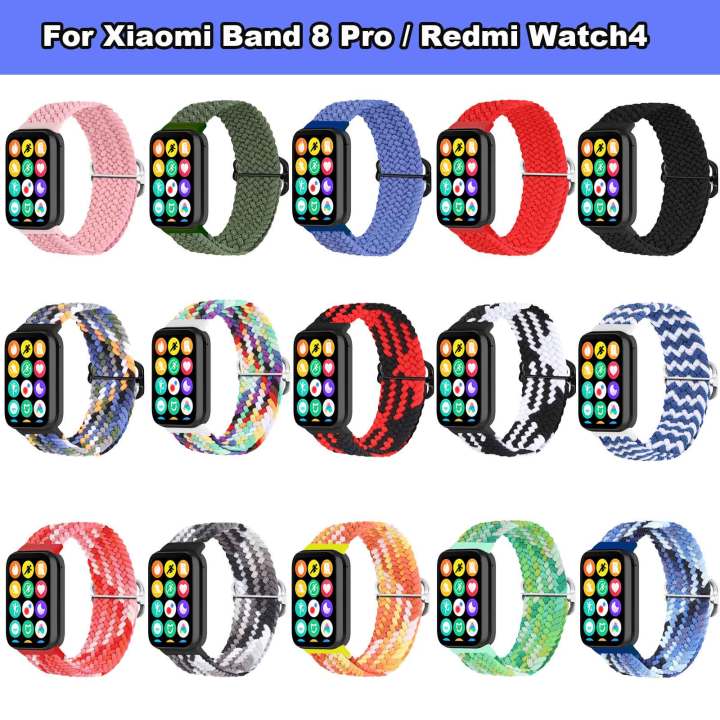 Stretch Braid Nylon Strap For Xiaomi Mi Band 8 Pro / Redmi Watch 4 ...