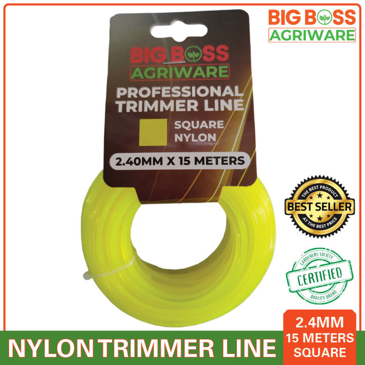 BBA Nylon Trimmer Line 2.4mm x 15m Square Yellow (Tansi) for Grass Cutter/Brush Cutter | Lazada PH