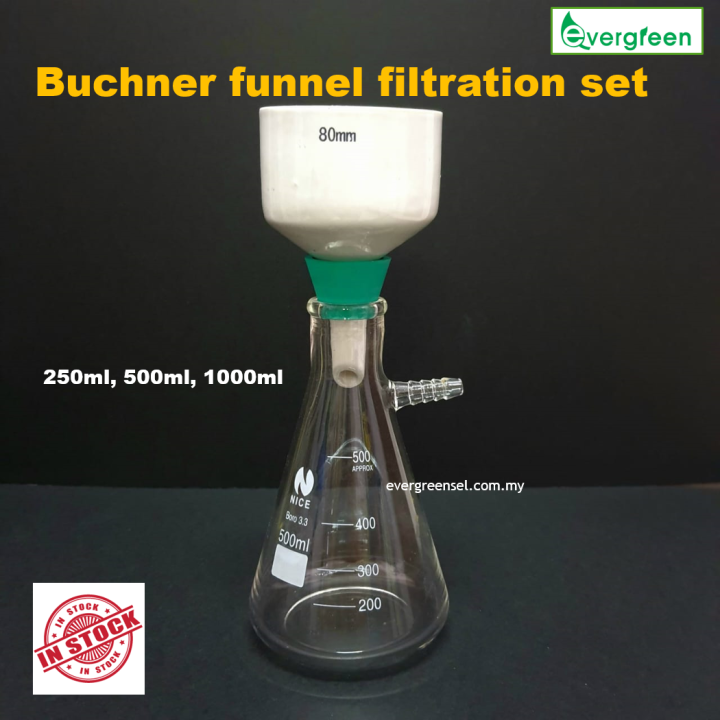 Buchner funnel filtration set 250ml, 500ml, 1000ml , for laboratory use | Lazada