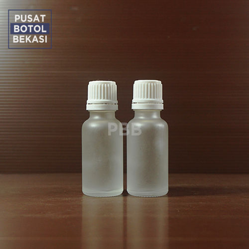 BOTOL KACA 20ML TEBAL FROSTED FILLER PUTIH / BOTOL ESSENTIAL OIL 20ML ...