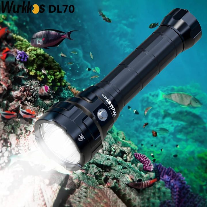 Wurkkos DL70 Scuba Diving Super Bright Double 26650 Pin 13000lm IPX8 Chống thấm nước Đèn LED lặn ...