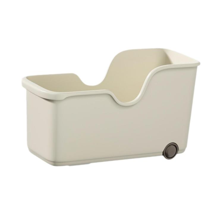 Baoblaze Storage Container Bin Box Organizer Bin with Roll Wheels ...