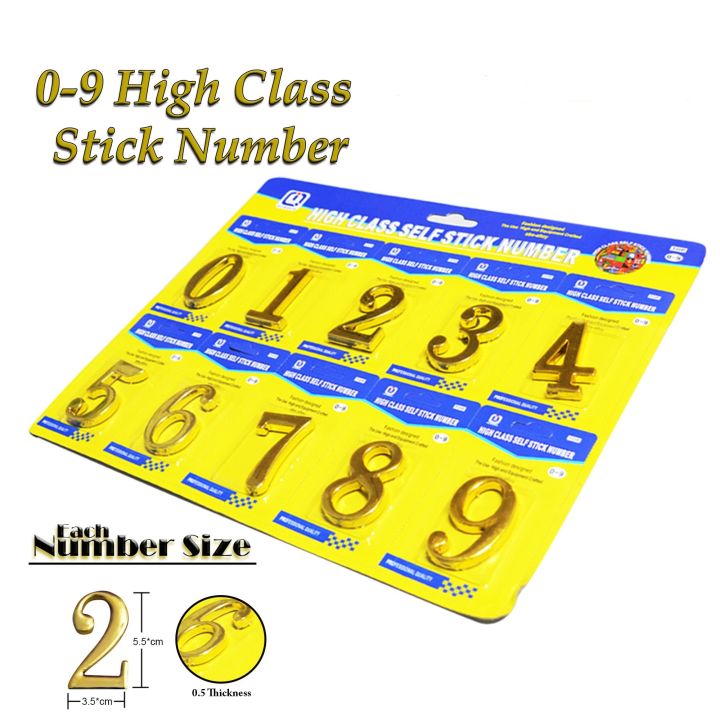 Versatile Numeral Door Plaque Sign Number sticker (0-9) | Lazada PH