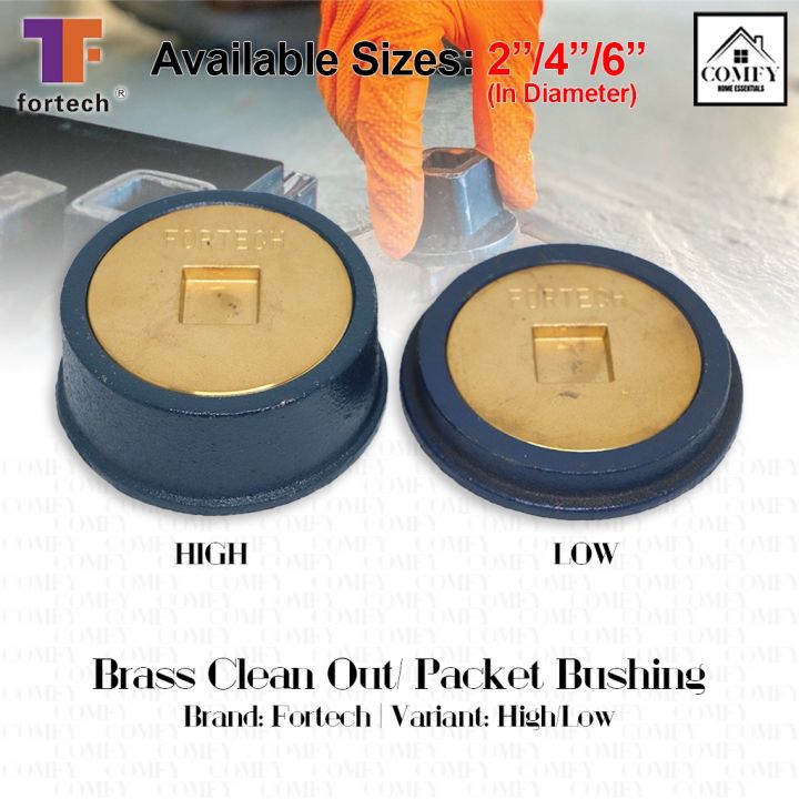 Fortech HEAVY DUTY Brass Clean Out High / Low Packet Bushing 2"/4"/6 ...