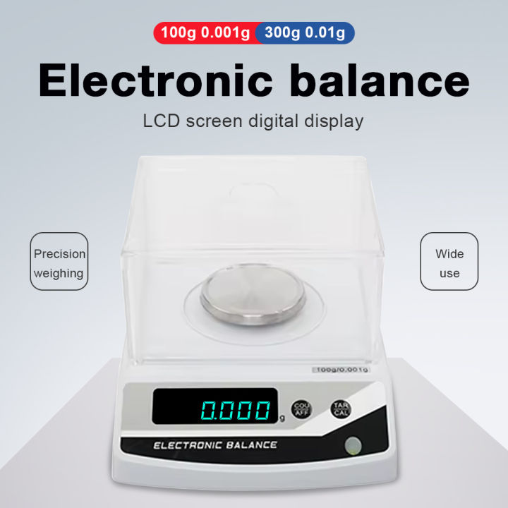 High Precision Digital Scale 0.001g. 300g 1mg Glass Laboratory Balance ...