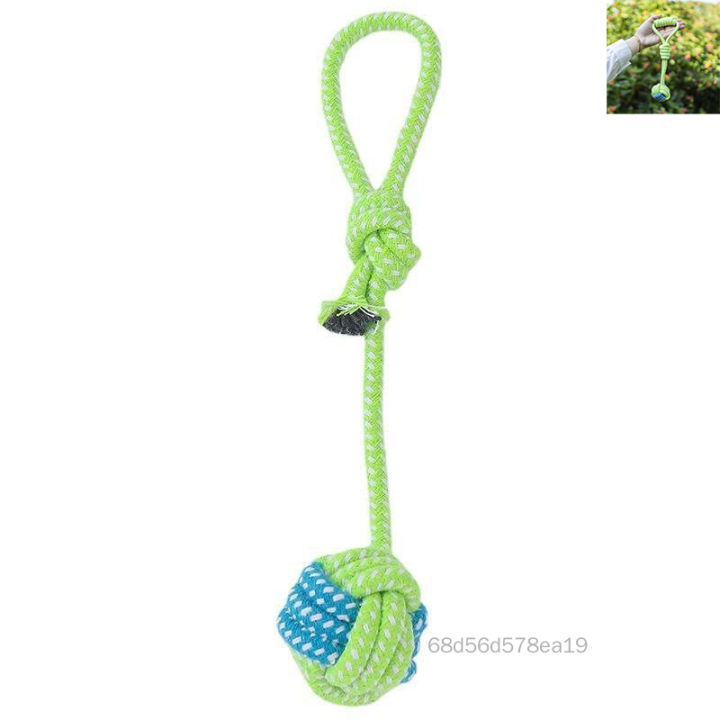 Interactive Dog Rope Toys Interactive Cotton Rope Teeth Cleaning Chew ...