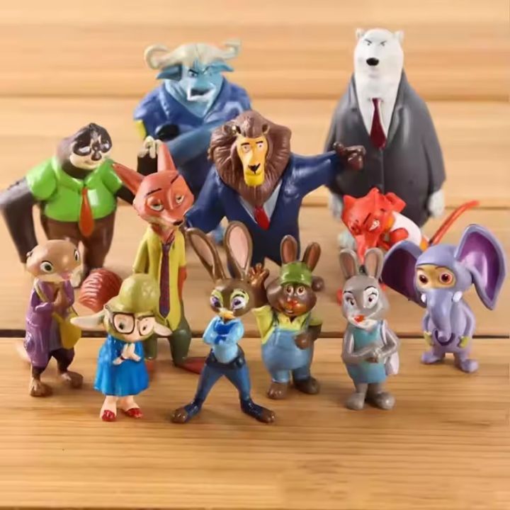 12pcs/set Zootopia Animals Action Figure Toys Rabbit Judy Hopps Fox ...