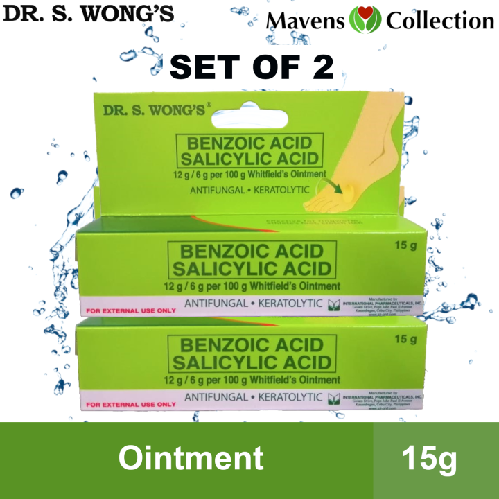 (PACK OF 2) Dr. Wong's Benzoic Acid Salicylic Acid Whitfield's Ointment ...
