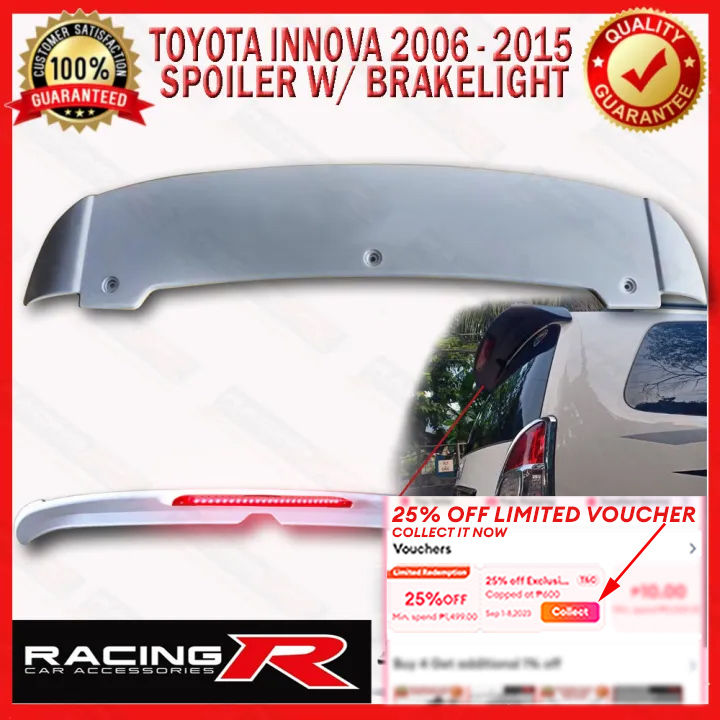 Toyota Innova 2006 to 2015 OEM Spoiler UNPAINTED 2007 2008 2009 2010 ...