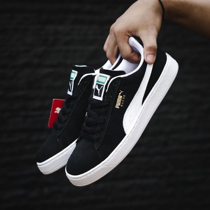 Sepatu Puma Suede Classic Black White/Sneakers Pria Suede Hitam ...
