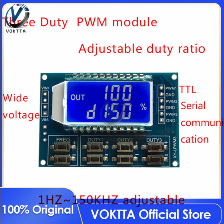 Original VOKTTA 3 Way Frequency Meter Signal Generator Module 1Hz-150 KHz Duty Cycle PWM Pulse ...