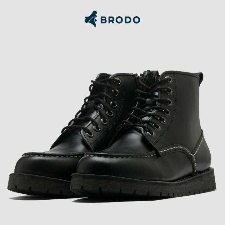 BRODO - Bianco Boots Full Black | Lazada Indonesia