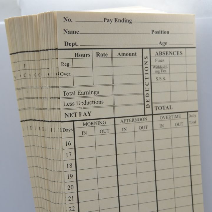 Time Card 100s Model 9000 Timecard 100pcs | Lazada PH
