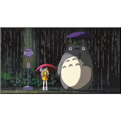Semic My Neighbor Totoro Wooden Wall Art Bus Stop Studio Ghibli Posters ...