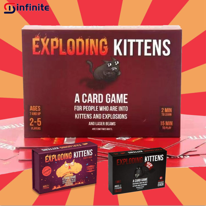 Exploding Kittens Card Board Game บอร์ดเกม (ภาษาอังกฤษ) For Family ...