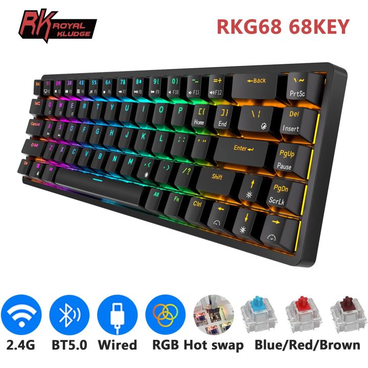 heilongjiang RKG68 RK837 Wireless Mechanical Keyboard 68 Key 65% RGB ...