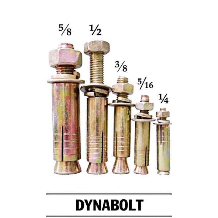 DYNABOLT / EXPANSION BOLT / 1/4" 5/16" 3/8" 1/2" 5/8" per pcs. | Lazada PH