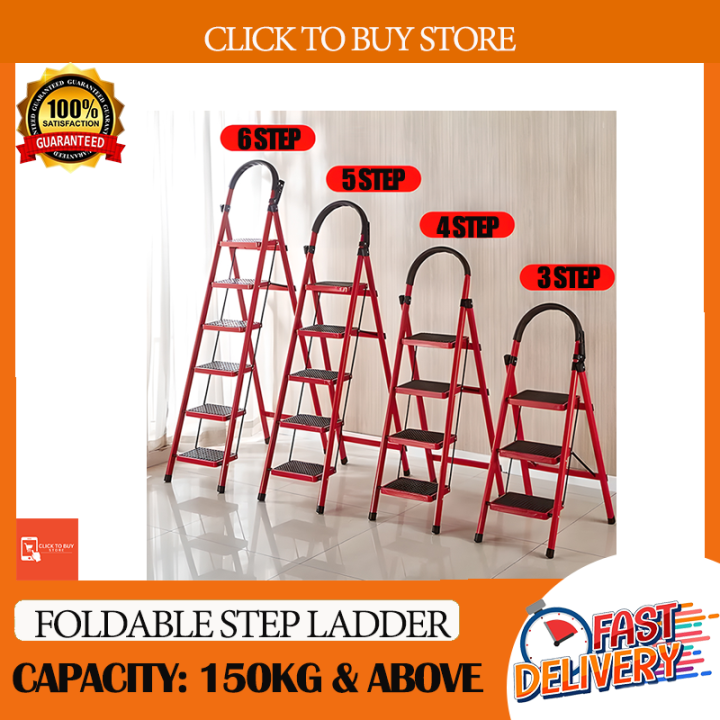 Foldable Step Ladder Aluminum / Heavy Duty Step ladder / Multi-Function ...
