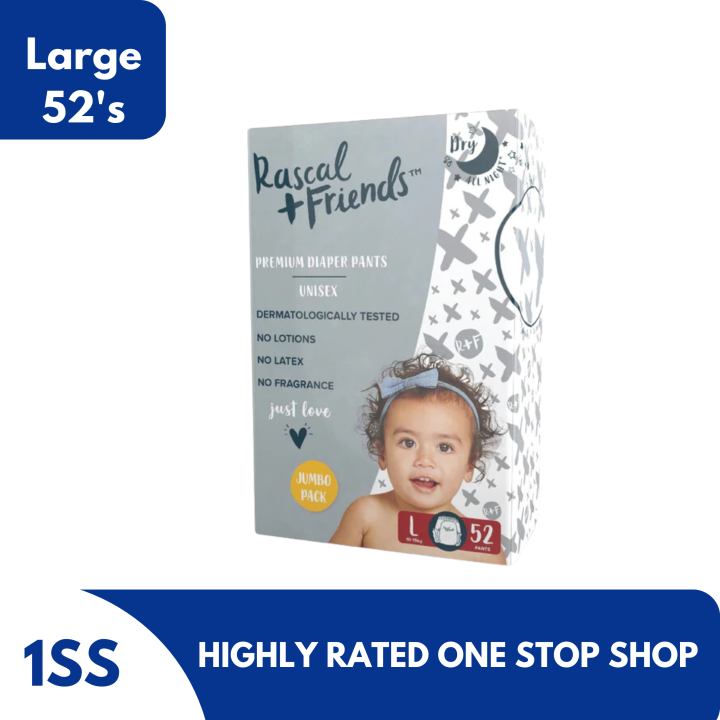 Rascal + Friends Premium Diaper Pants, Large 52pcs | Lazada PH