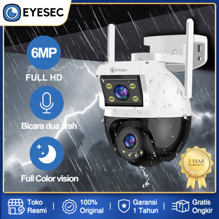 EYESEC CCTV WiFi 6MP Dual Lens Outdoor Waterproof IP Camera CCTV PTZ Kamera HP Jarak Jauh COD ...