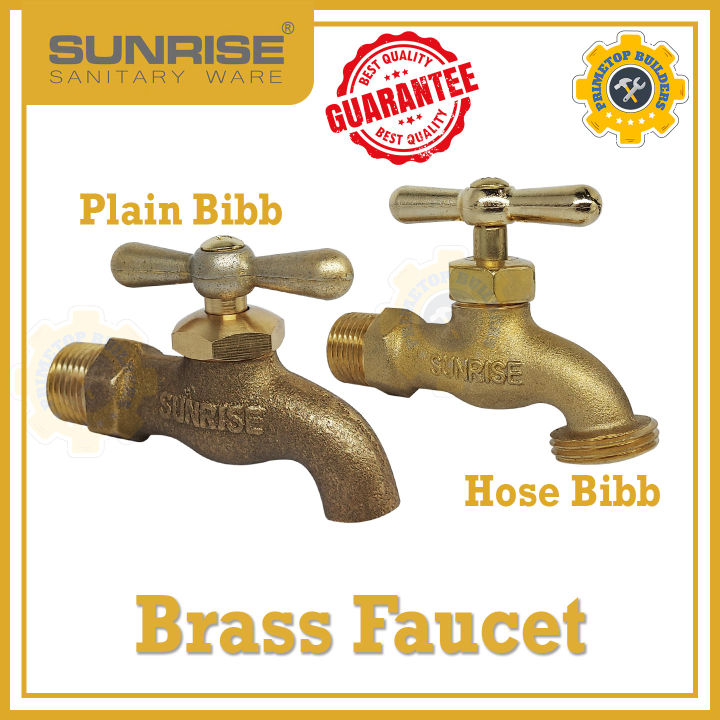SUNRISE Brass Faucet Plain Bibb / Hose Bibb 1/2" PRIMETOP BUILDERS ...