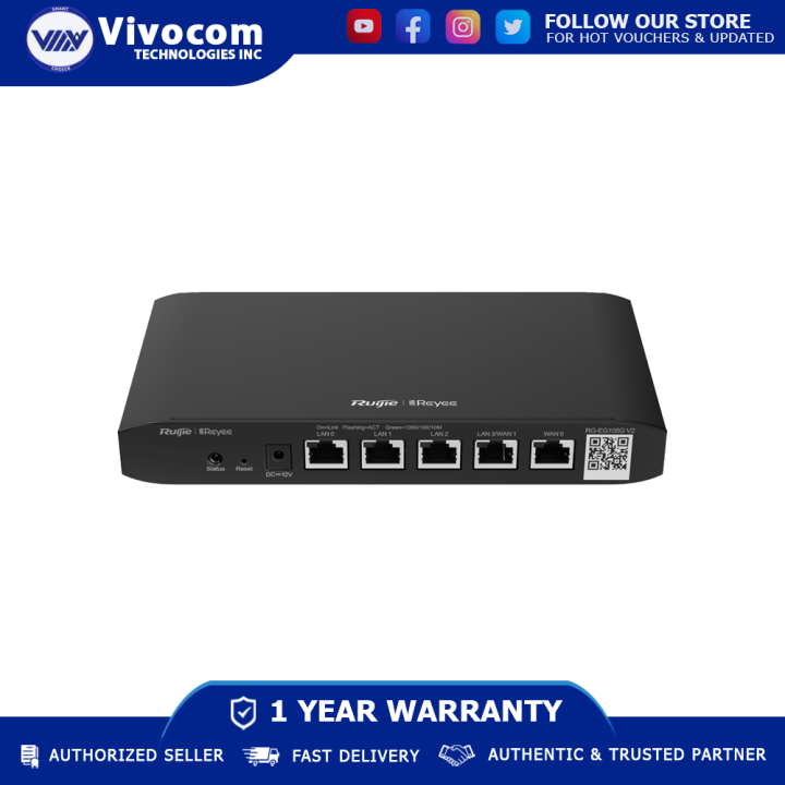 Ruijie RG-EG105G V2 (Series Gigabit Cloud Managed Router) | Lazada PH