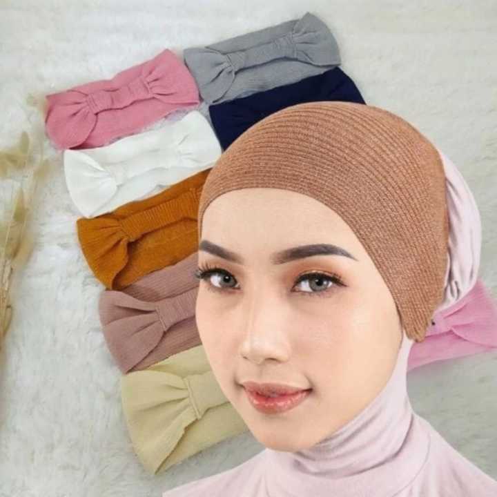 Borongdong - Ciput Rajut Bandana Bando Pita Daleman Kerudung | Lazada ...