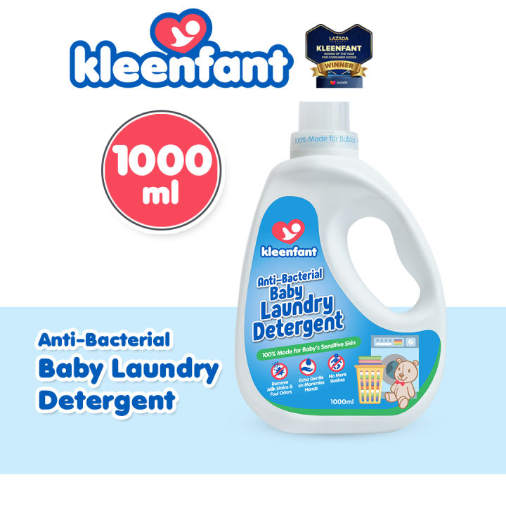 Kleenfant Antibacterial Baby Laundry Wash (1 Liter) Liquid Detergent ...
