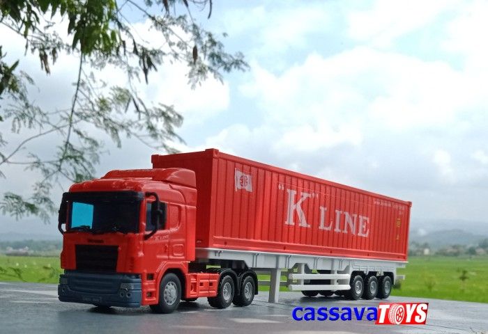 DIECAST CONTAINER TRUCK KLINE MINIATUR TRAILER SKALA 43 | Lazada Indonesia