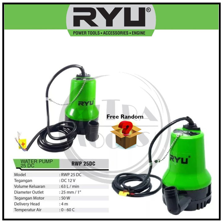RYU RWP 25DC Water Pump Mesin Pompa Celup Air Mini 12V 25 DC 12 Volt Original | Lazada Indonesia