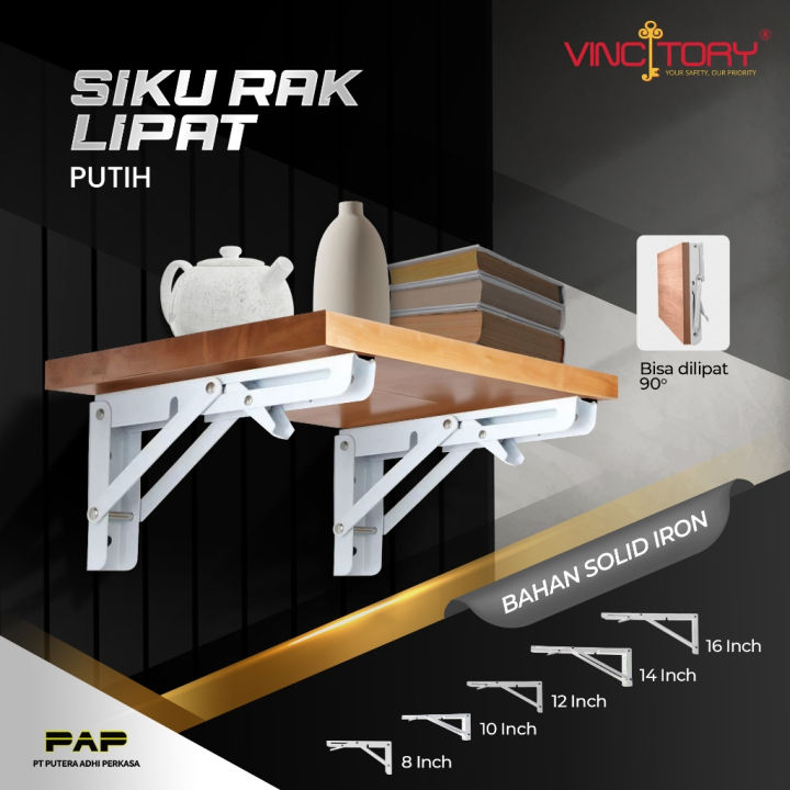 Vincitory Siku Rak Dinding Engsel Bracket Meja Lipat Fordable Ambalan ...
